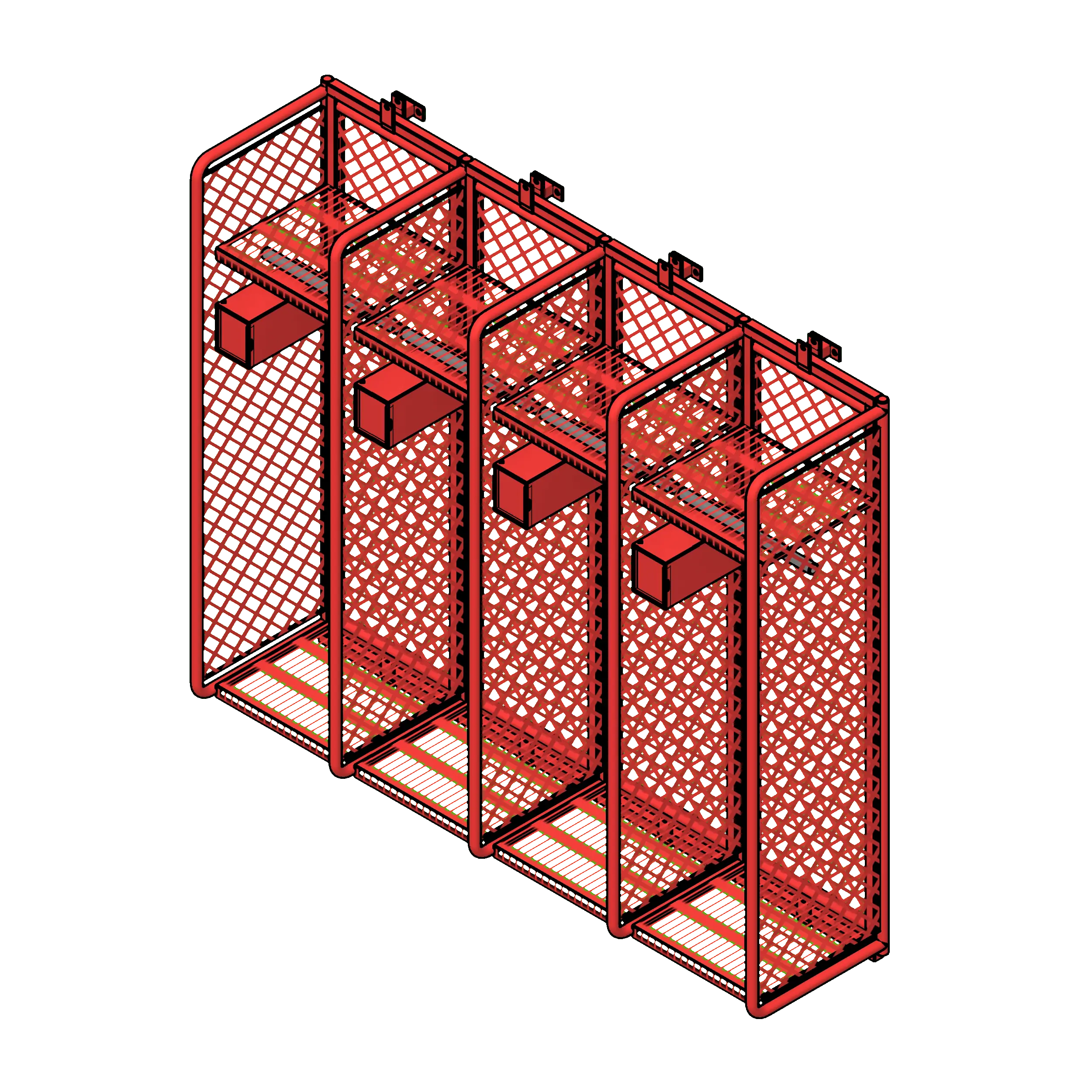 Wall Mounted Firefighter Locker Revit family download